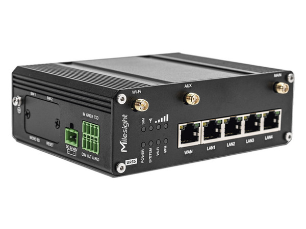 Router Profesional Milesight UR35-L04AF-W, 5 puertos RJ45, RS232 ...