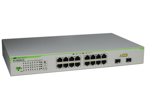 Switch WebSmart Allied Telesis AT-GS950/16-10 de 16 puertos Gigabit (2 x Combo) y 2 puertos ...