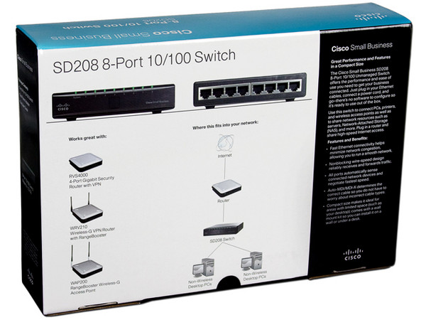 Switch Linksys de 8 Puertos 10/100Mbps