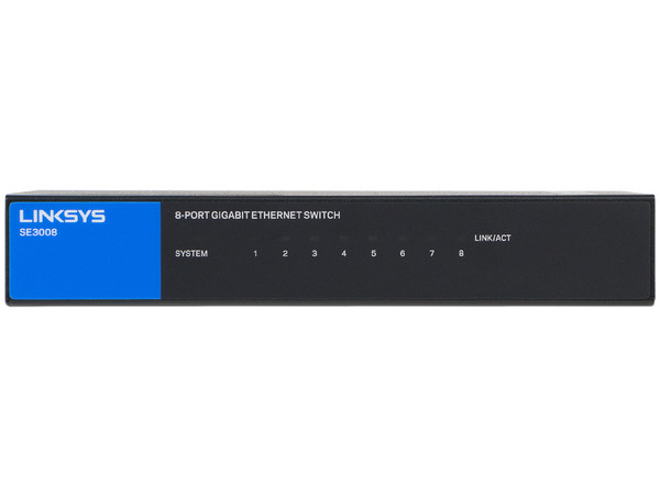 Switch Gigabit LINKSYS SE3008 de 8 Puertos, Gigabit 10/100/1000 Mbps