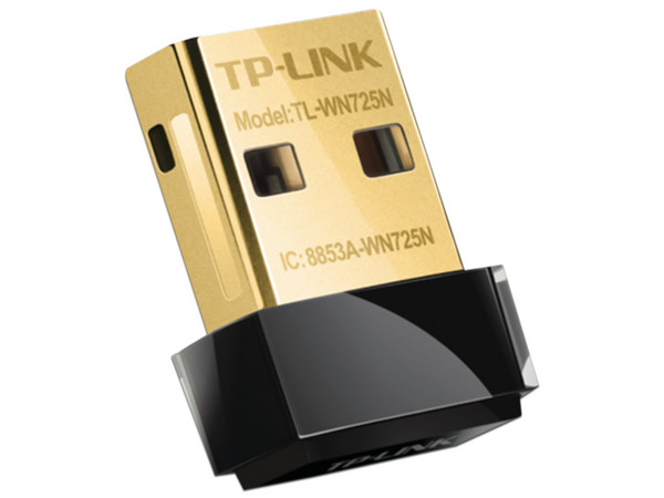 Adaptador de red inalámbrica TP-Link TL-WN725N, hasta 150mbps, USB.