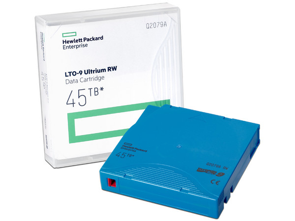 Cartucho de cinta magnética HPE Q2079A LTO-9 de 45TB. Color Azul.