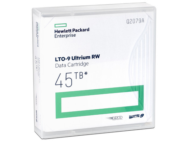 Cartucho de cinta magnética HPE Q2079A LTO-9 de 45TB. Color Azul.