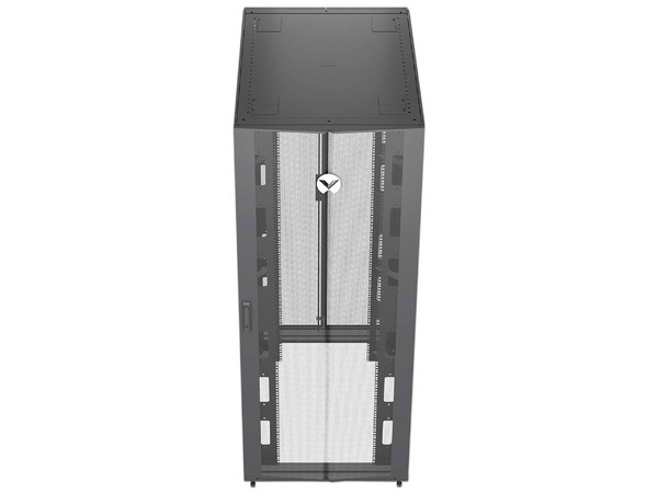 Gabinete Rack Vertiv VR3350 de 42U, Acero, Color Negro.