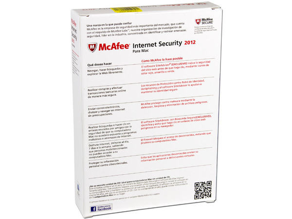 McAfee Internet Security 2012 para Mac (1 Computadora)