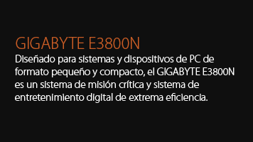 T. Madre Gigabyte GA-E3800N, Procesador integrado AMD E2-3800, Memoria: DDR3 1600/1333 MHz, 32GB ...