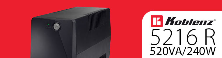 No-Break Koblenz 5216 R, 520VA (240 Watts) con 6 contactos NEMA 5-15R ...