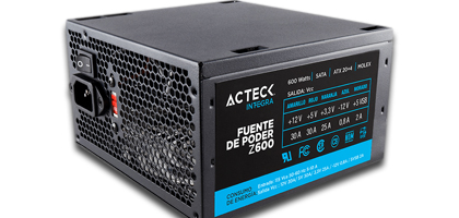 Fuente de Poder Acteck Integra Power-S Z600 de 600W, ATX.