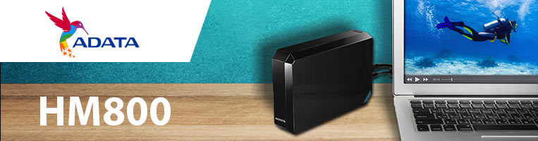 Disco Duro Externo ADATA HM800 de 4TB, USB 3.1. Color Negro.