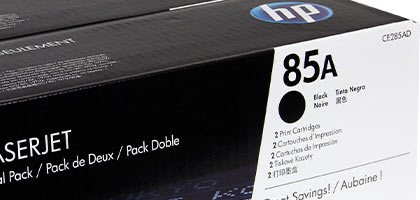 Pack de 2 cartuchos de tóner HP 85A Negro Laserjet Original (CE285AD).