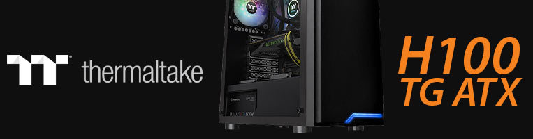 Gabinete Thermaltake H100 TG, ATX (No incluye fuente de poder). Color Negro.