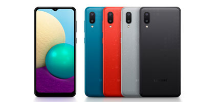 Smartphone Samsung Galaxy A02: Procesador Quad core (hasta 1.5 GHz ...