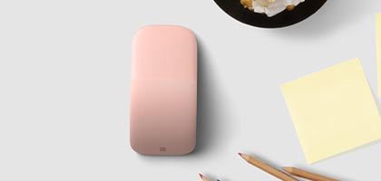 Mouse inalámbrico Microsoft Mavis Arc, Bluetooth. Color Rosa.