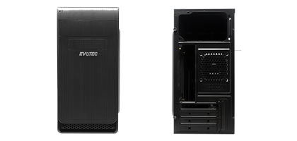 Gabinete Evotec EV-1014, Micro-ATX, Fuente de Poder de 600 W, Color Negro.