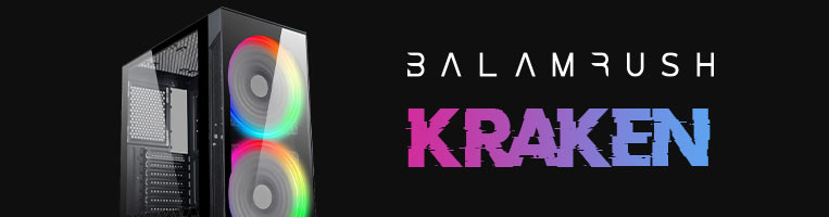 Gabinete Gamer Balam Rush Kraken Mid-Tower, ATX, (sin fuente de poder), Color Negro.
