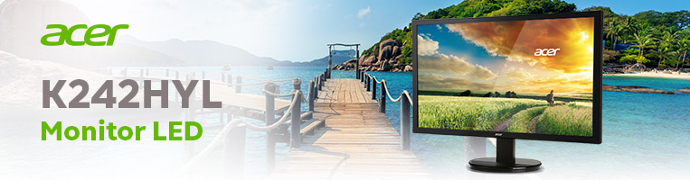 Monitor LED Acer K242HYL de 23.8", Resolución 1920 x 1080 (Full HD ...