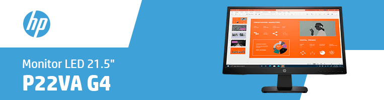 Monitor LED HP P22VA G4 de 21.5", Resolución 1920 x 1080 (Full HD 1080p ...