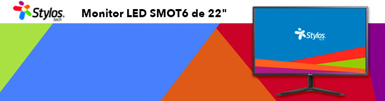 Monitor LED Stylos STPMOT5B de 22", Resolución 1680 x 1050, 1 x VGA, 1 ...