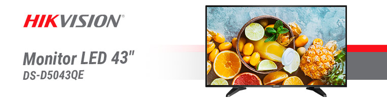 Monitor LED Hikvision DS-D5043QE de 43", Resolución 1920 x 1080 (Full ...