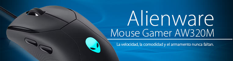 Mouse Gamer Dell AlienWare AW320M, hasta 19,000 dpi, 6 botones. Color ...