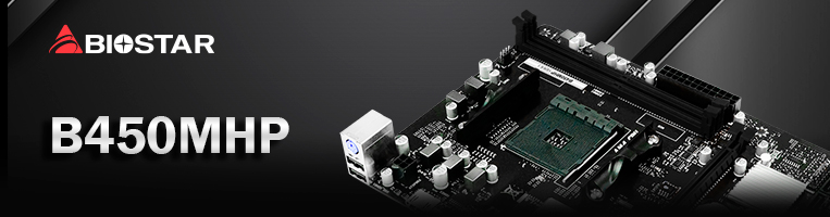 T. Madre Biostar B450MHP, Chipset AMD B450, Soporta: AMD Ryzen 3ra, 4ta ...