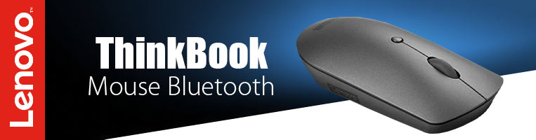 Mouse Inalámbrico Lenovo ThinkBook, Bluetooth 5.0, Silencioso. Color Gris.