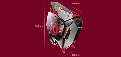 Gabinete Gamer Antec Torque, E-ATX, Color Negro/rojo, (sin fuente de ...