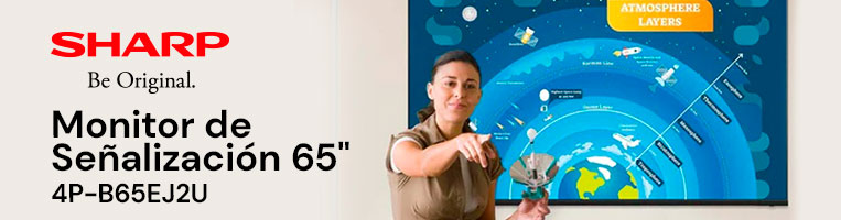 Monitor de Señalización SHARP 4P-B65EJ2U de 65", Resolución 3840 x 2160 ...