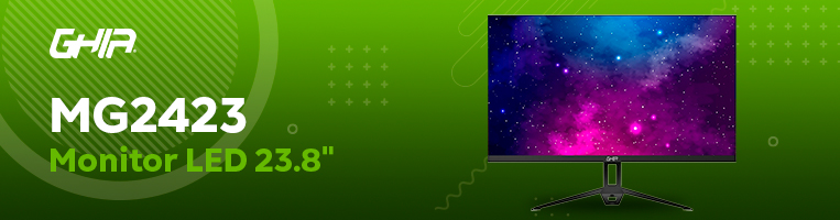 Monitor LED GHIA MG2423 de 23.8", Resolución 1920 x 1080 (Full HD 1080p ...