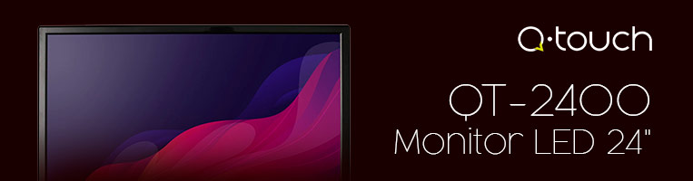Monitor LED QTouch QT-2400 de 24", Resolución 1920 x 1080 (Full HD ...