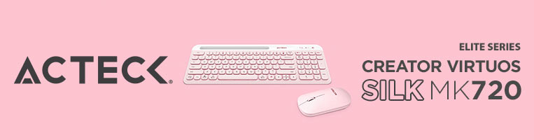 Kit de Teclado y Mouse Acteck Creator Virtuos Silk MK720, Bluetooth ...
