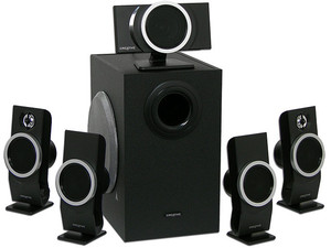 Bocinas Creative Inspire T6100 5.1, RMS total de 76 Watts.