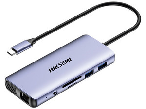 Hub Hikvision HS-HUB-DS11 11 en 1, USB C (M) a HDMI, 2 USB 3.0, 2 USB 2 ...