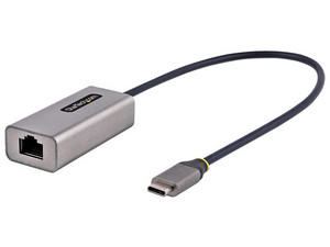 Adaptador de Red StarTech US1GC30B2 de RJ45(H) a USB-C(M). Color Gris.