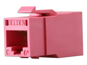 Conector Jack Modular Belden REVConnect, Cat 6+. Color Rojo.