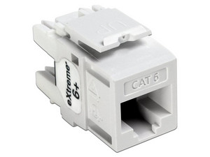 Conector jack Leviton RJ-45 Cat6 UTP. Color Blanco.