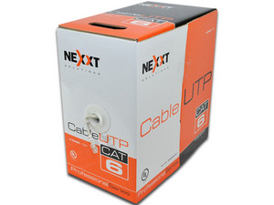 Bobina de Cable Nexxt AB356NXT01 Cat6 (UTP) Caja con 305 m. Color Gris.