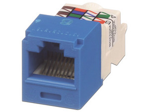 Conector Jack RJ45 Panduit CJ688TPBU de 8 Posiciones, Cat 6, Color Azul