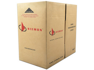 Bobina de Cable SIEMON Reelex Cat6 (UTP) de 305 m, 24 AWG. Color Amarillo.