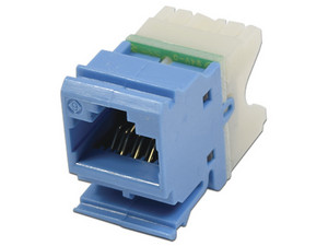 Jack de Red Siemon Cat6, Montaje Plano, UTP, Color azul.