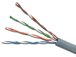 Bobina de cable WAM Cat5e, UTP de 305 metros, Color Gris.
