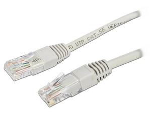 Cable de Red VCOM Cat5e, UTP, RJ45(M-M), 1.5m. Color Gris.