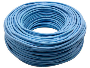 Cable de red X-case, Cat6, UTP, 100 metros, Color Azul.