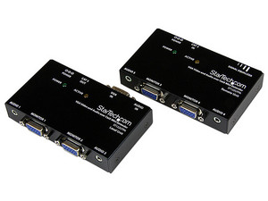Extensor de Video VGA y Audio por Cable Cat5 UTP Ethernet de 4 Puertos ...