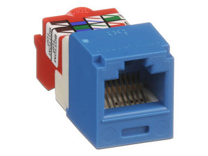 Conector jack Panduit RJ-45 Cat5e. Color Azul.
