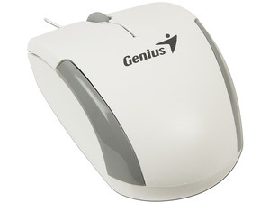 Mini Mouse Genius Mini Traveler Óptico, retráctil USB. Color Blanco.