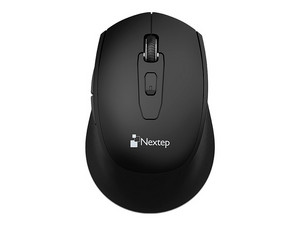 Mouse Óptico Inalámbrico Nextep NE-410X, hasta 1600 dpi, 6 botones, Bluetooth. Color Negro.