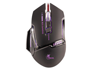 Mouse Gamer Xtech XTM-720 con 7200 DPI, LED y Conexión USB. Color Negro.