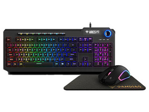 Kit Teclado y Mouse Gamer GAMDIAS ARES P2 RGB, USB. (incluye Mouse Pad).