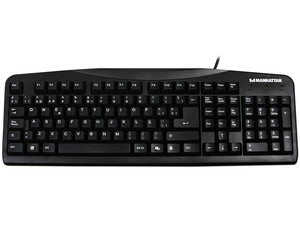 Teclado Manhattan, USB. Color Negro
